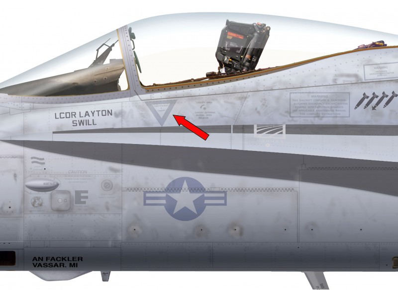 F-18C EJECTION SEAT AND CANOPY PLACARD| F/A-18 Aircraft Fuselage ...