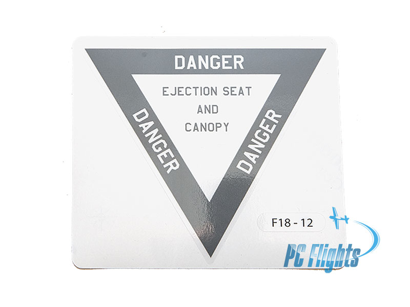F-18C EJECTION SEAT AND CANOPY PLACARD| F/A-18 Aircraft Fuselage ...