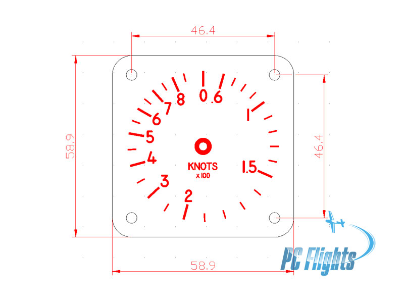 F-18C AIRSPEED INDICATOR GAUGE | Hornet Gauges | F-15E Cockpit Airspeed ...